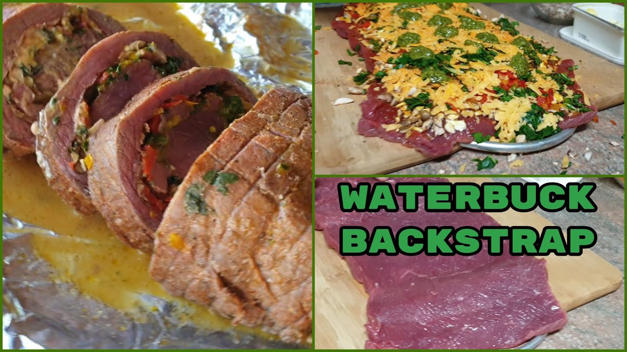 Cooking backstrap venison (((WATERBUCK))) - YouTube