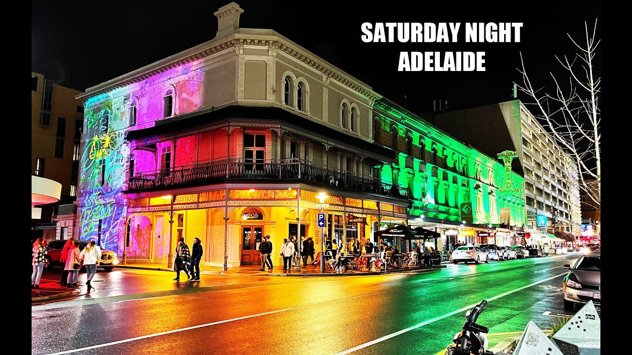EXPLORING ADELAIDE NIGHT LIFE || SATURDAY LIGHTING II BEAUTIFUL VIEW ...