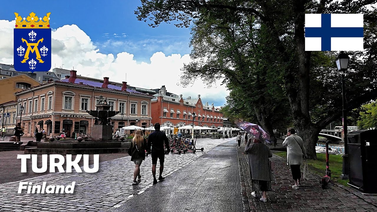 Turku, Finland. A walk along the Aura River. 4K - YouTube