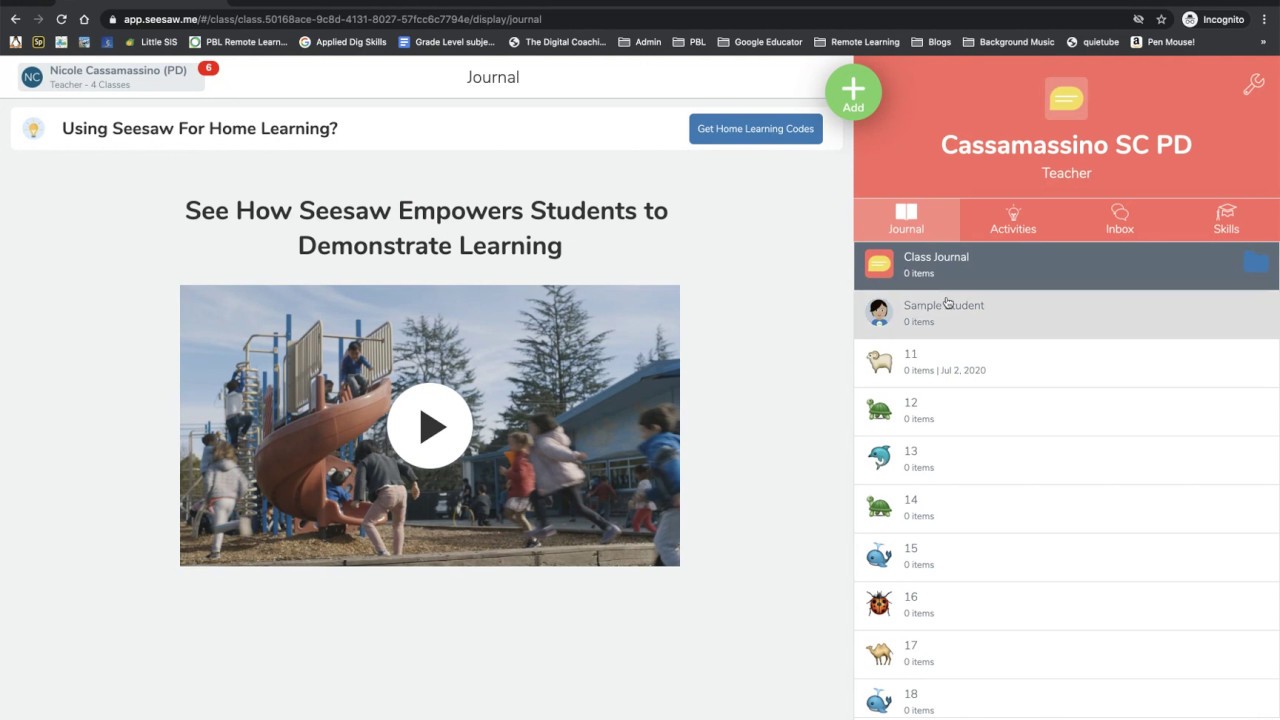 Sample Student SeeSaw - YouTube
