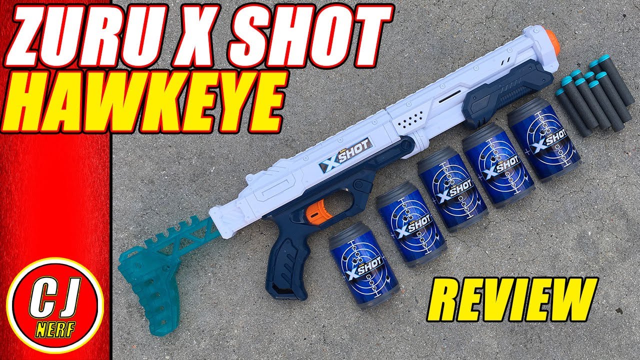 Zuru X Shot Hawkeye | 2018 NEW Version Review & Range Test - YouTube