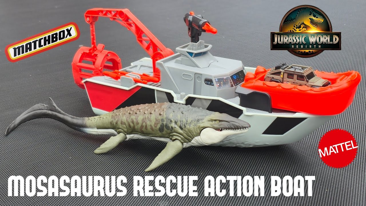 Jurassic World Rebirth Mosasaurus Rescue Action Boat Review! #2025 # ...