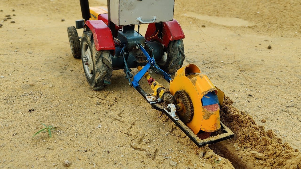Powerful Machine | paver water draining machine || tractor and power ...