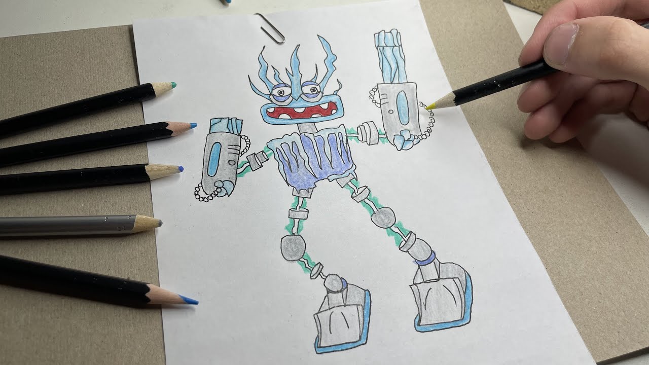 How to draw Cold Wubbox - epic from My Singing Monsters Very Easy - YouTube