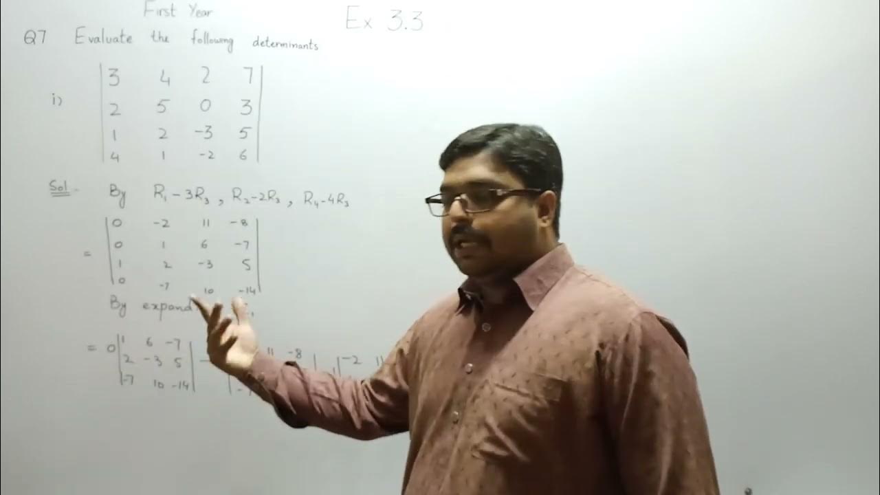 Question 7 Part 1 Exercise 3.3 Chapter 3 class First Year Mathematics ...