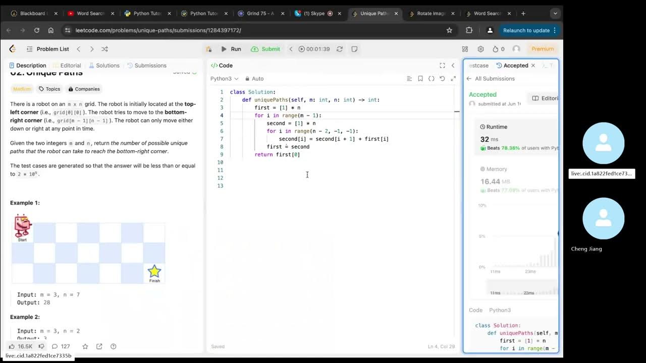 62. Unique Paths - YouTube