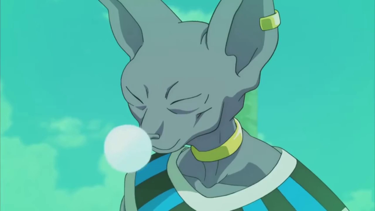 Beerus Pretends To Fall Asleep To Not Destroy Earth - YouTube