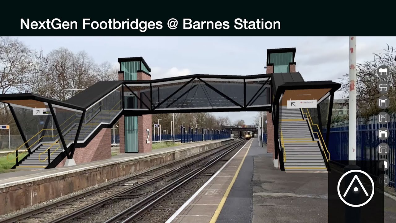 Nextgen Railway footbridges at Barnes station using AR - YouTube