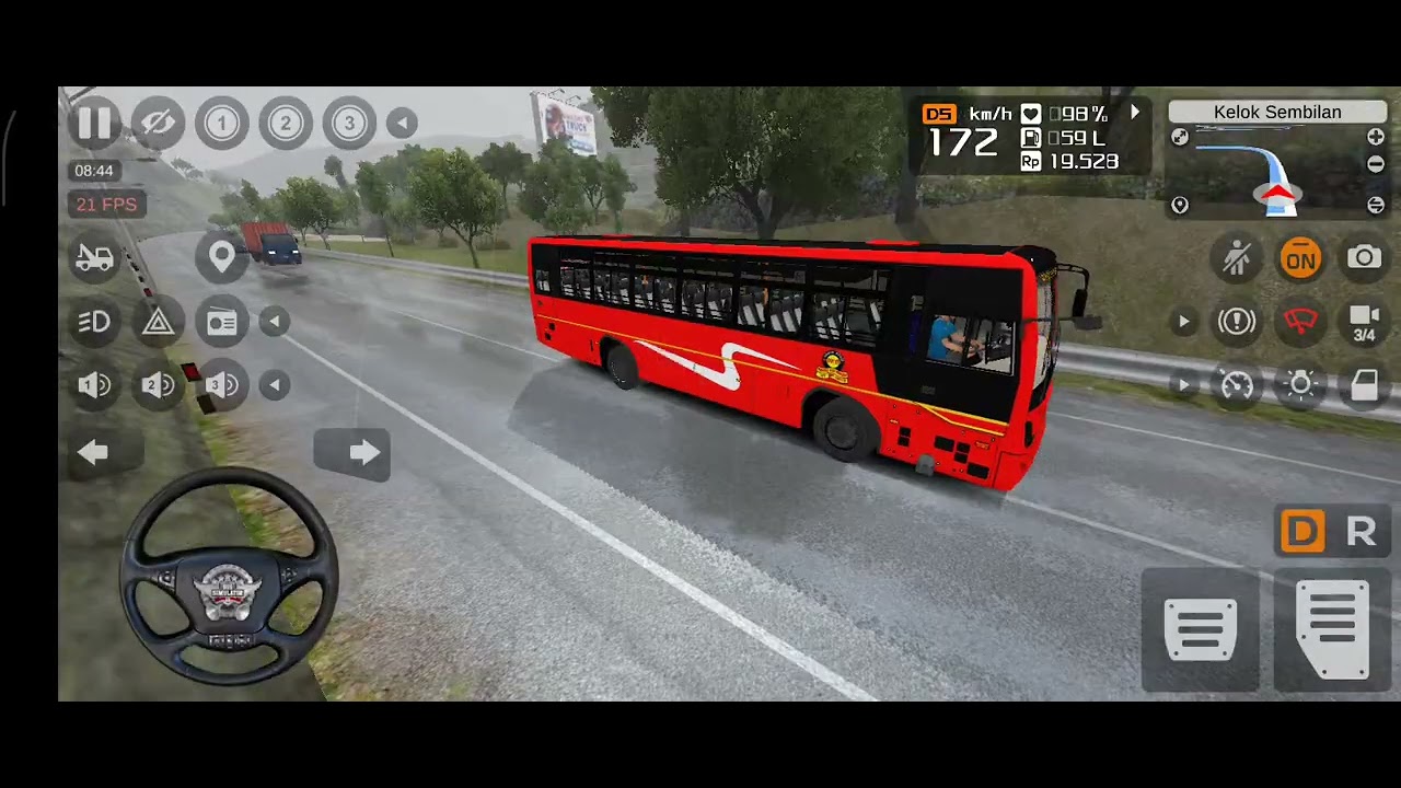 Ashok layaland MSRTC bus drive in Bus Simulator Indonesia Game play ...