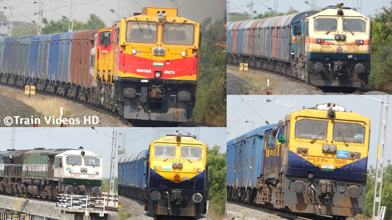 Indian Railways GOODS TRAINS | Powerful Diesel Engine WDG6G, WDG4G ...