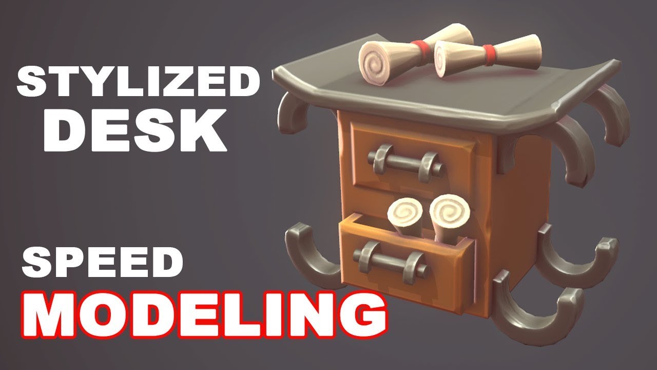 Autodesk Maya 2018 - Stylized Desk Speed Modeling - YouTube