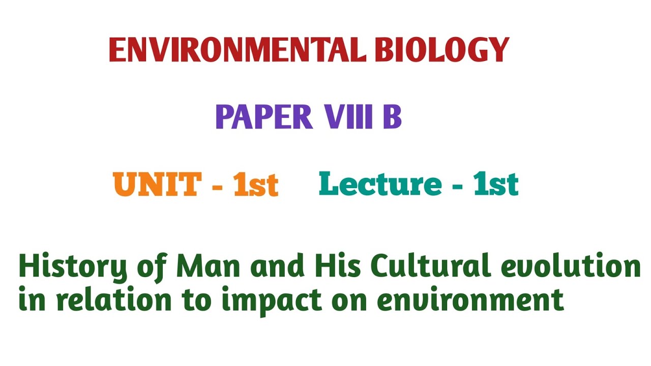 ENVIRONMENTAL BIOLOGY/Environmental biology paper 8th B/mgsu ...