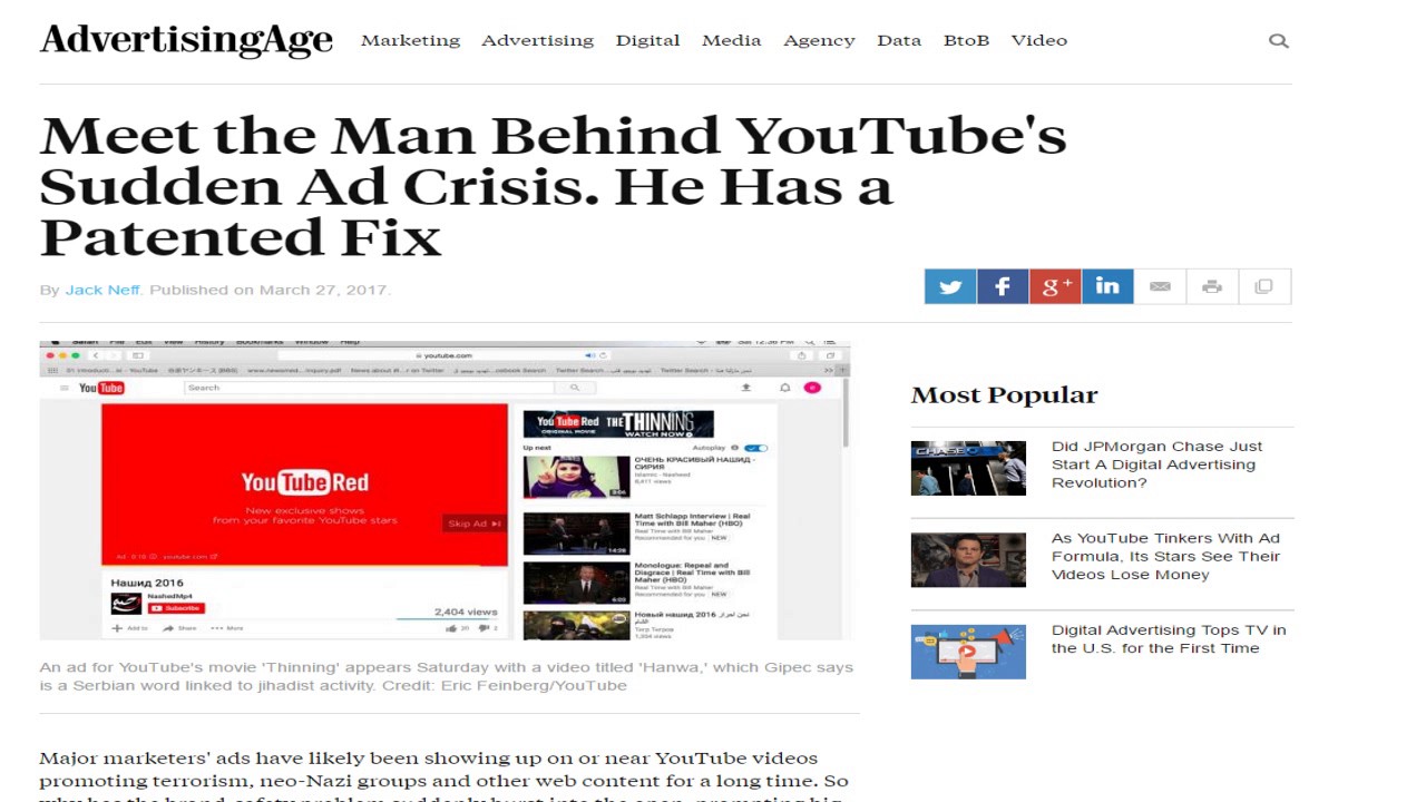 Person Behind the Youtube Ad Thing - YouTube