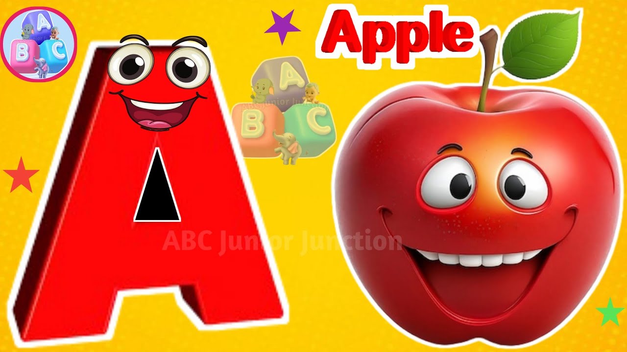ABC Kid's Song / ABC Phonics Song / Kiddos Study Zone / A for Apple ...