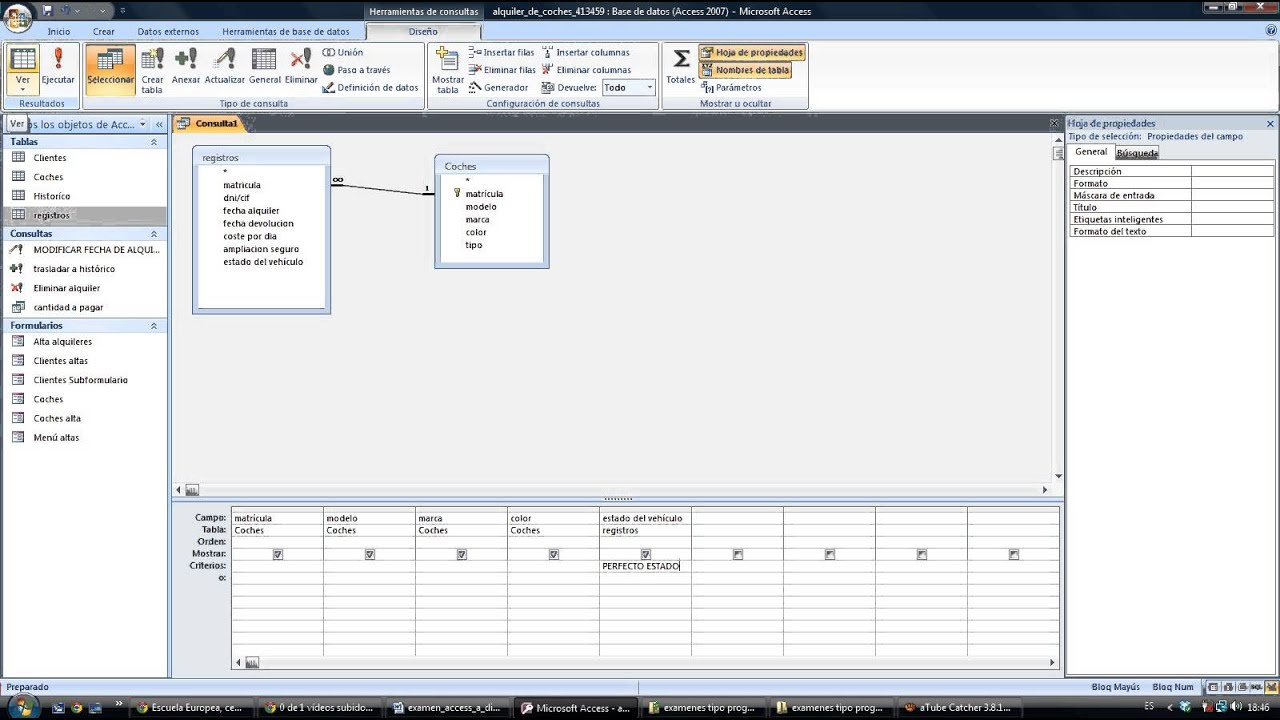 CREAR TABLA COCHES NO AVERIADOS - YouTube