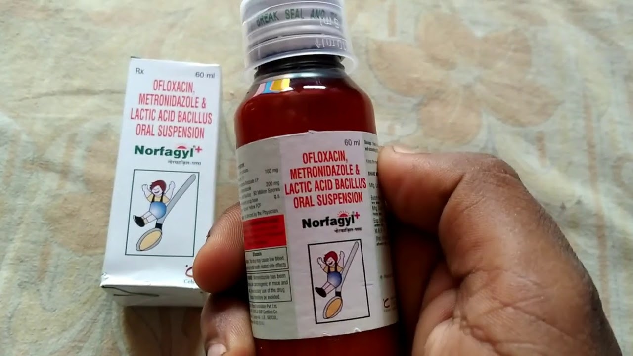 Norfagyl + syrup (बच्चों के पेट ख़राब, मल के साथ खून आना, दस्त और ...