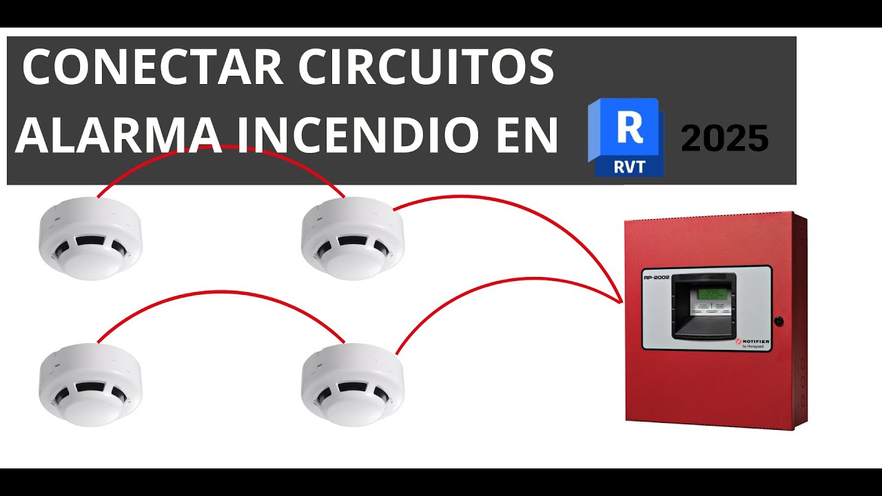 Cómo conectar circuitos alarma de incendios 🔥 a centralita en Revit ...