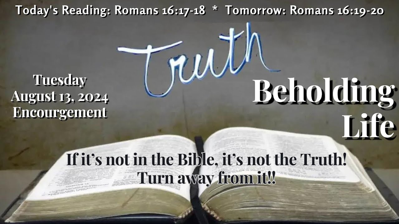 BLDE2024 08 13 Romans 16 17 18 YouTube BLDE2024 08 13 Romans 16 17 18 YouTube