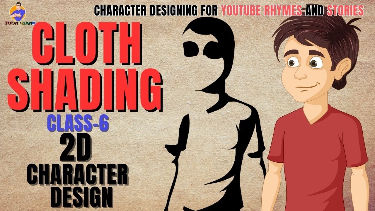 Class 6 | Cloth Shading | 2D character cloth shading in adobe animate ...