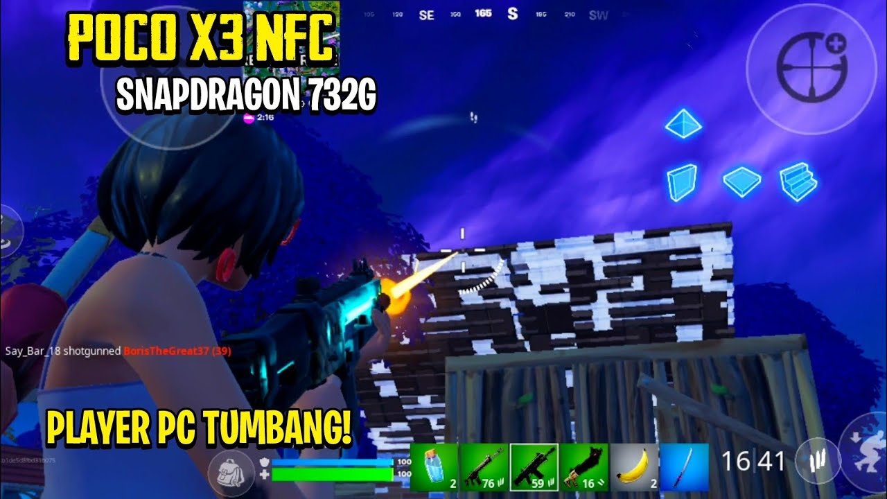 Mobile vs PC Player Fortnite Chapter 3 Season 3 - Xiaomi Poco X3 NFC ...