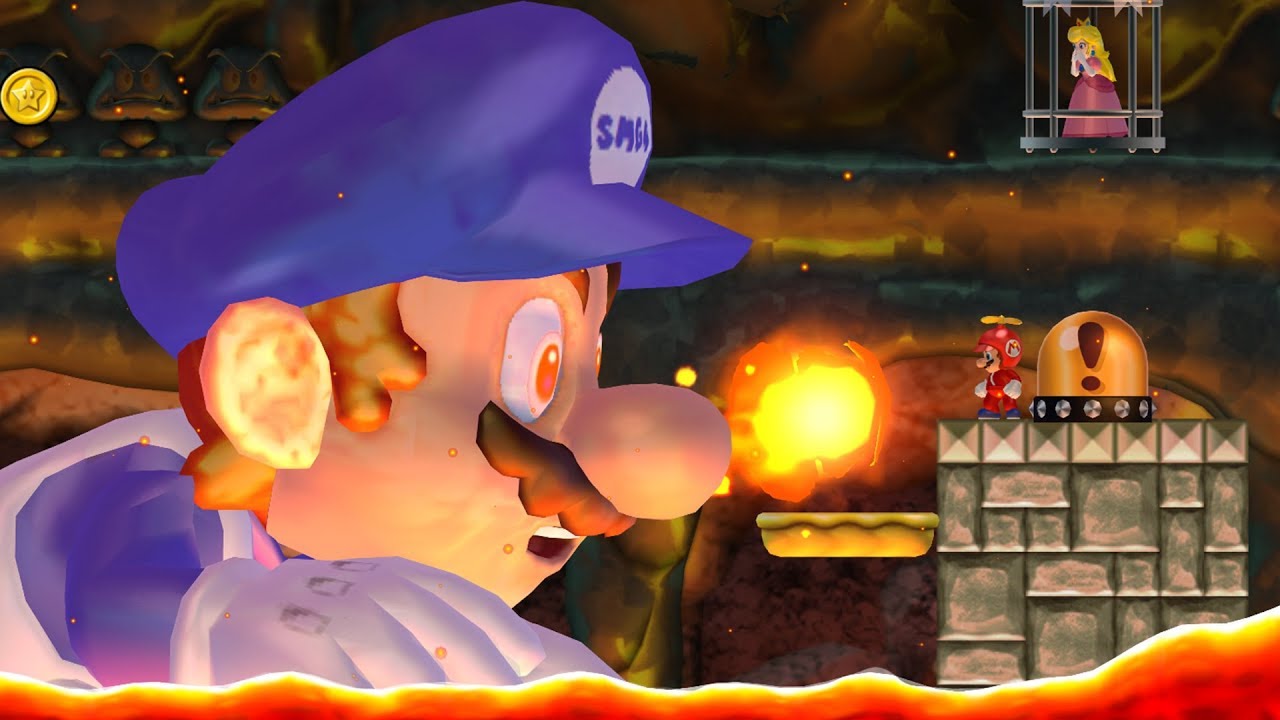 New Super Mario Bros. Wii - Final Boss Evil Blue Mario & Ending - YouTube