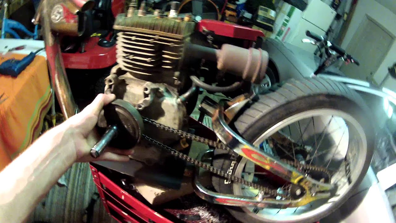 CHOPPER BICYCLE CONVERTED INTO A CHOPPER MOTORCYCLE - YouTube