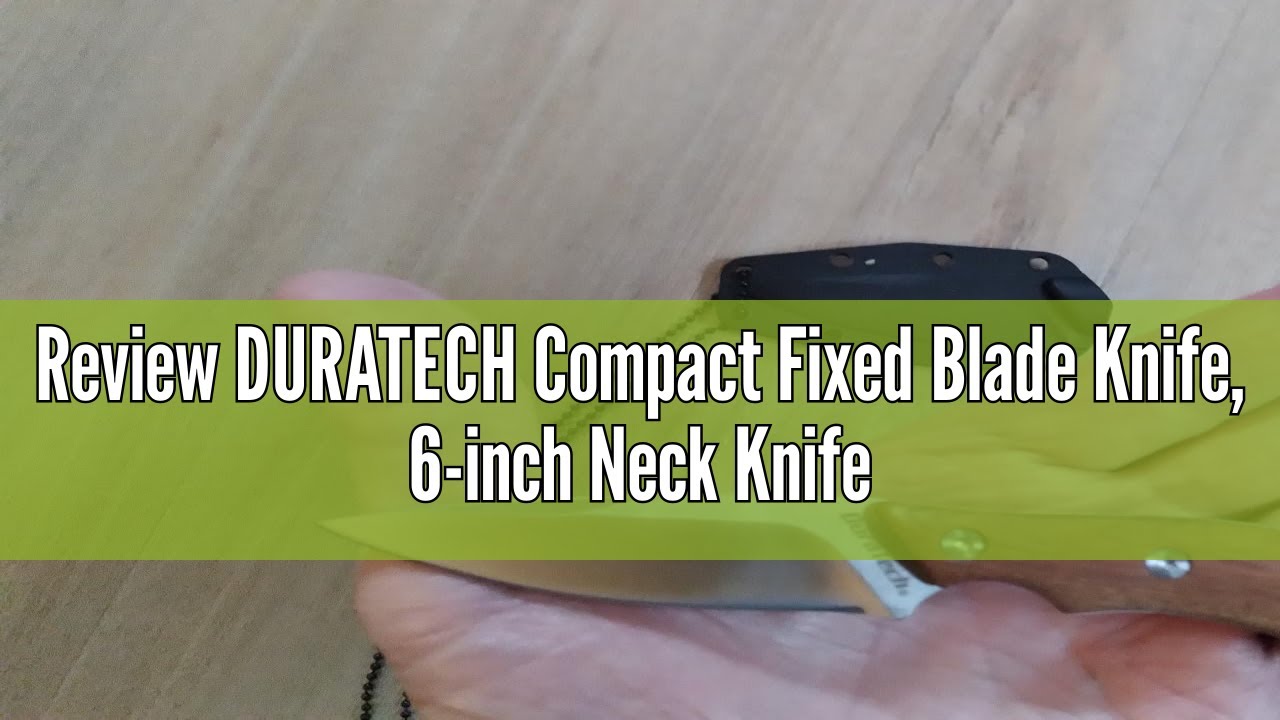 Review DURATECH Compact Fixed Blade Knife, 6-inch Neck Knife, 3-inch ...