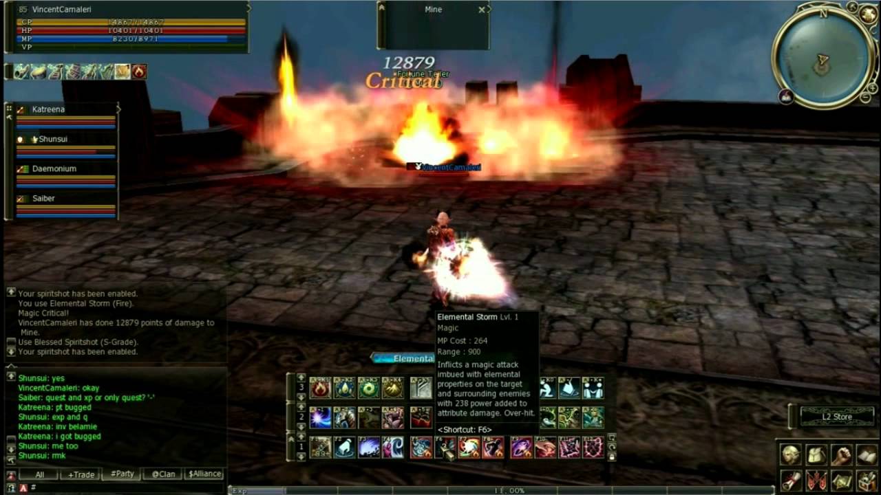 Lineage 2 Feoh Wizard Skills - YouTube