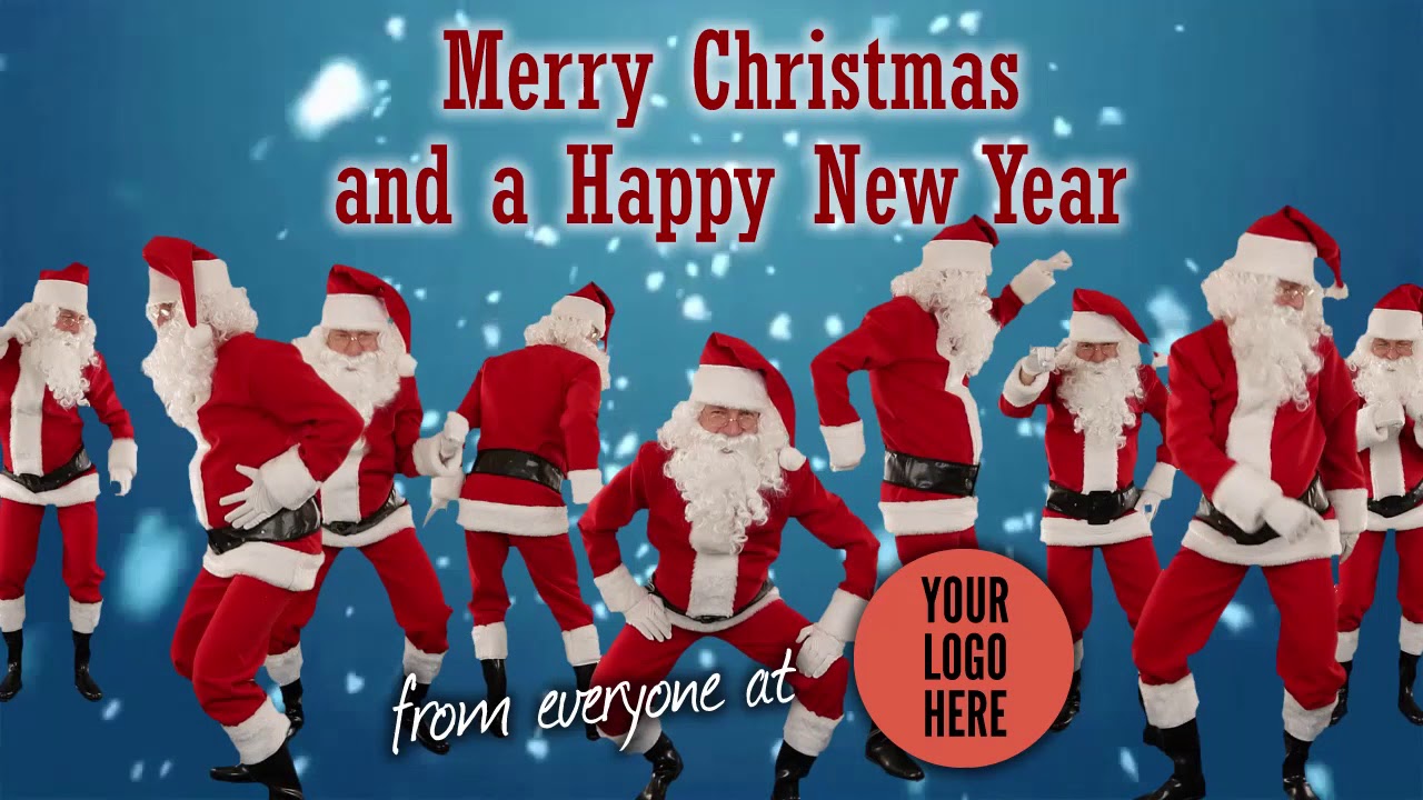 dancing santas christmas greeting promo - YouTube
