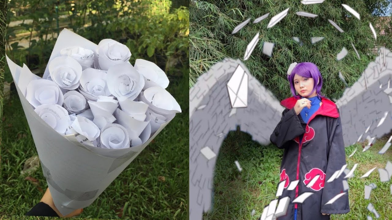 How to make DIY property OF paper flower Konan akatsuki from Naruto ...