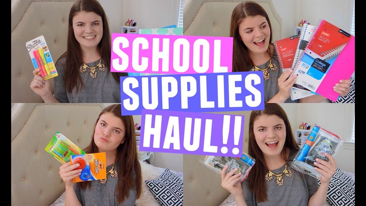Back to School Supplies Haul 2015!! - YouTube