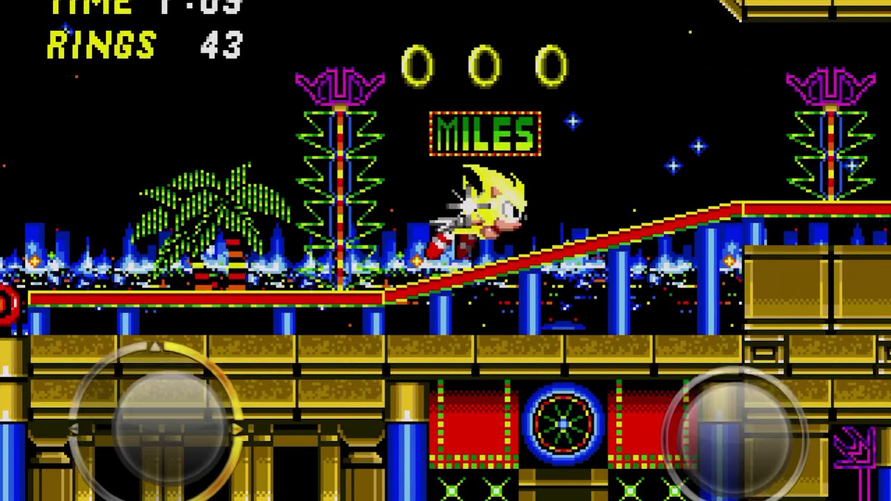 Sonic 2 IOS Casino Night zone act 1 as Sonic and Tails - YouTube