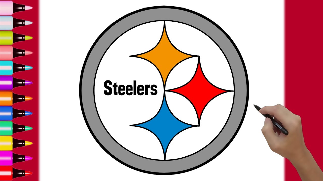 HOW TO DRAW PITTSBURGH STEELERS LOGO - YouTube