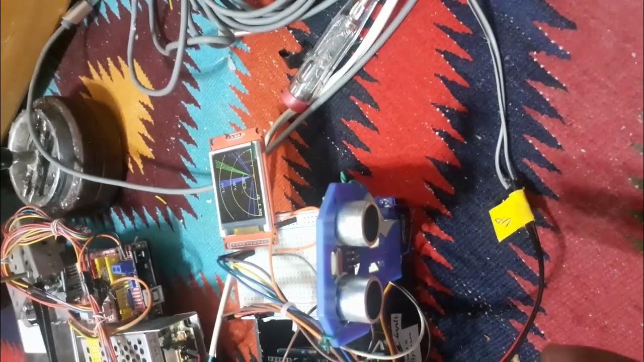 Arduino ultrasonic radar with tft 1.8 and servo motor 6 volt - YouTube
