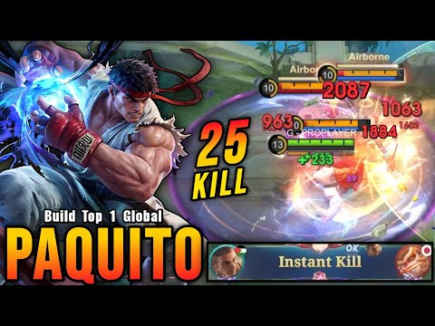 25 Kills!! Legendary Paquito Deadly Offlaner!! - Build Top 1 Global Paquito ~ MLBB