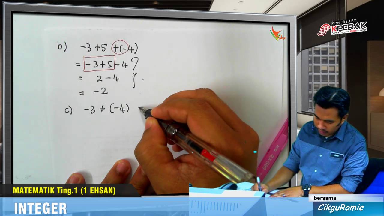 2016 06 1EH Tambah Tolak Integer - YouTube