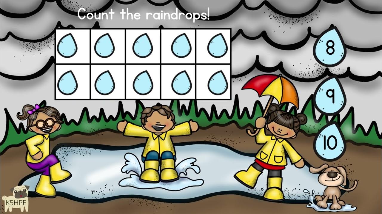 Count The Raindrops Ten Frames Numbers 0-20, Dancing In The Rain ...