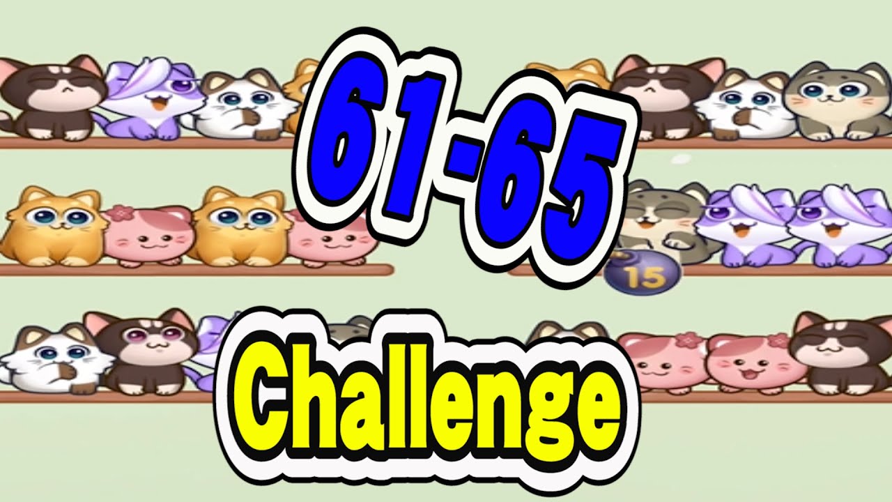 Cat Sort Puzzle Challenge Level 61-65 - YouTube