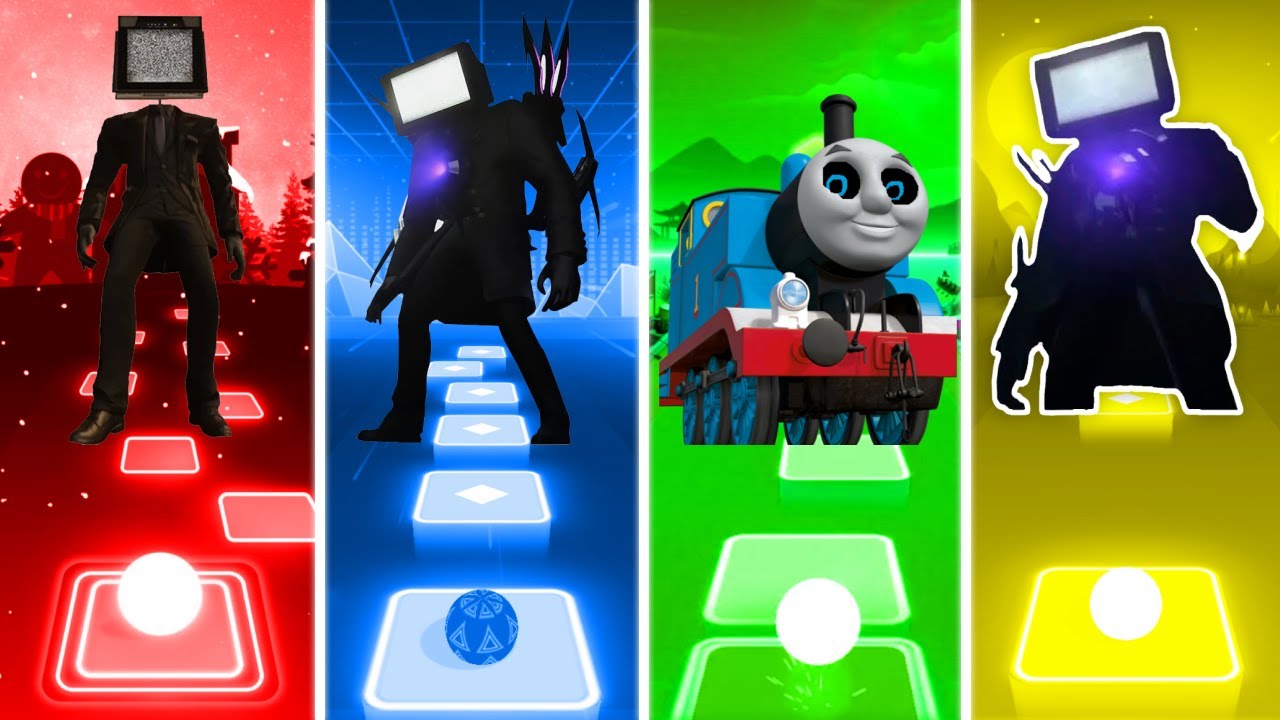 Large TV Man Vs Titan TV Man Vs Thomas the Train Vs TvMan Titan - Tiles ...