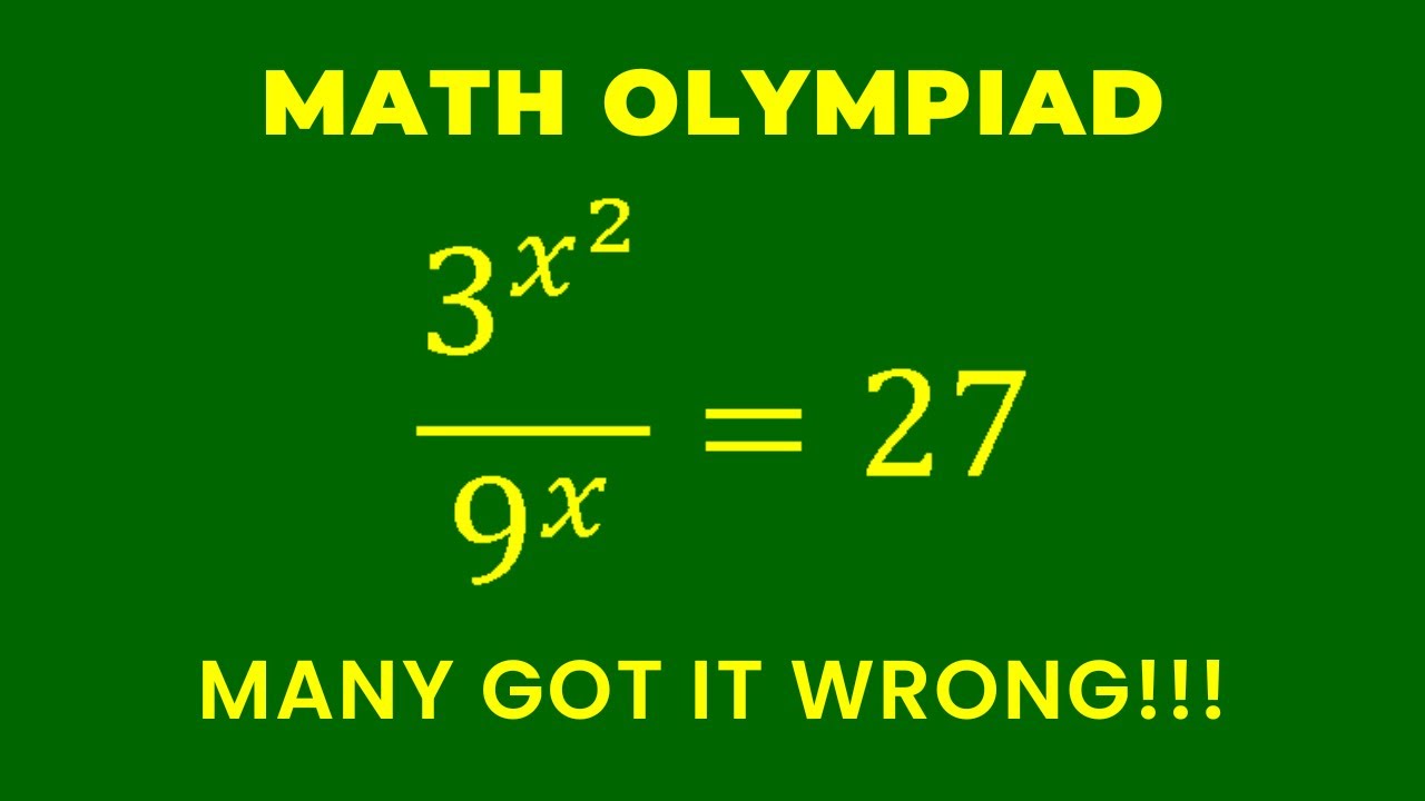 ⁣A Very Nice Maths Olympiad Problem | Find all possible values of x ...