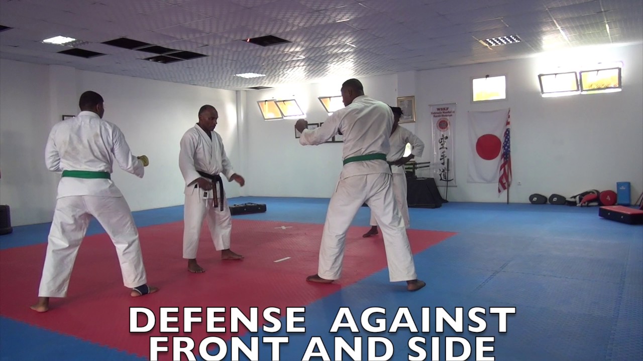 KARATE TECNICAS DEFESA CONTRA ATAQUES FRONTAL E LATERAL SENSEI ...