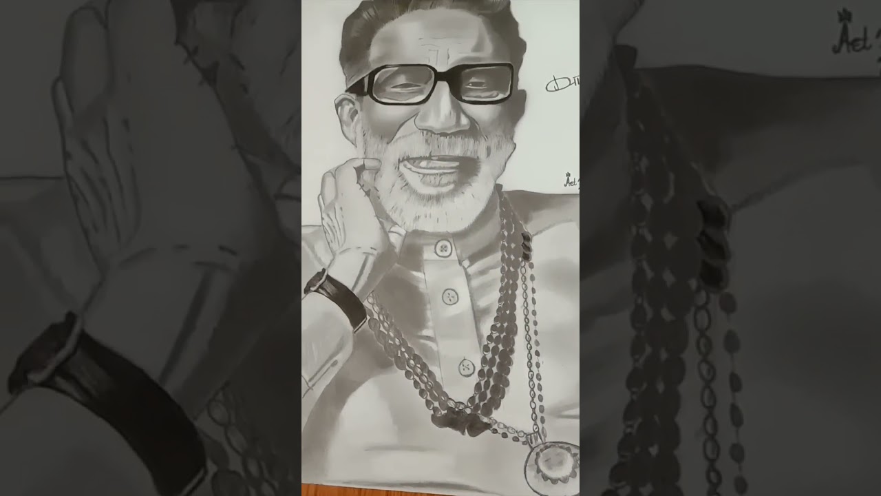 Hindu Hriday Samrat Balasaheb Thackeray art#shorts #youtube # ...