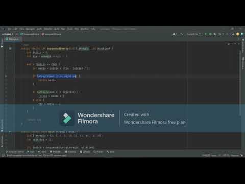 Programación en Java del algoritmo de búsqueda binaria en un arreglo unidimensional - YouTube