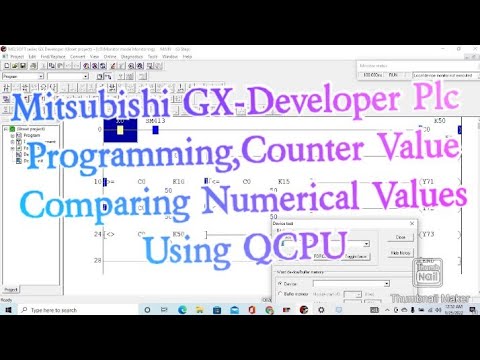 Mitsubishi GX-Developer Plc Programming Counter Value Comparing ...