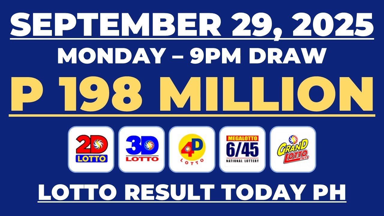 MEGA LOTTO 6/45 WINNING NUMBERS SEPTEMBER 29 2025 | GRAND LOTTO 6/55 ...