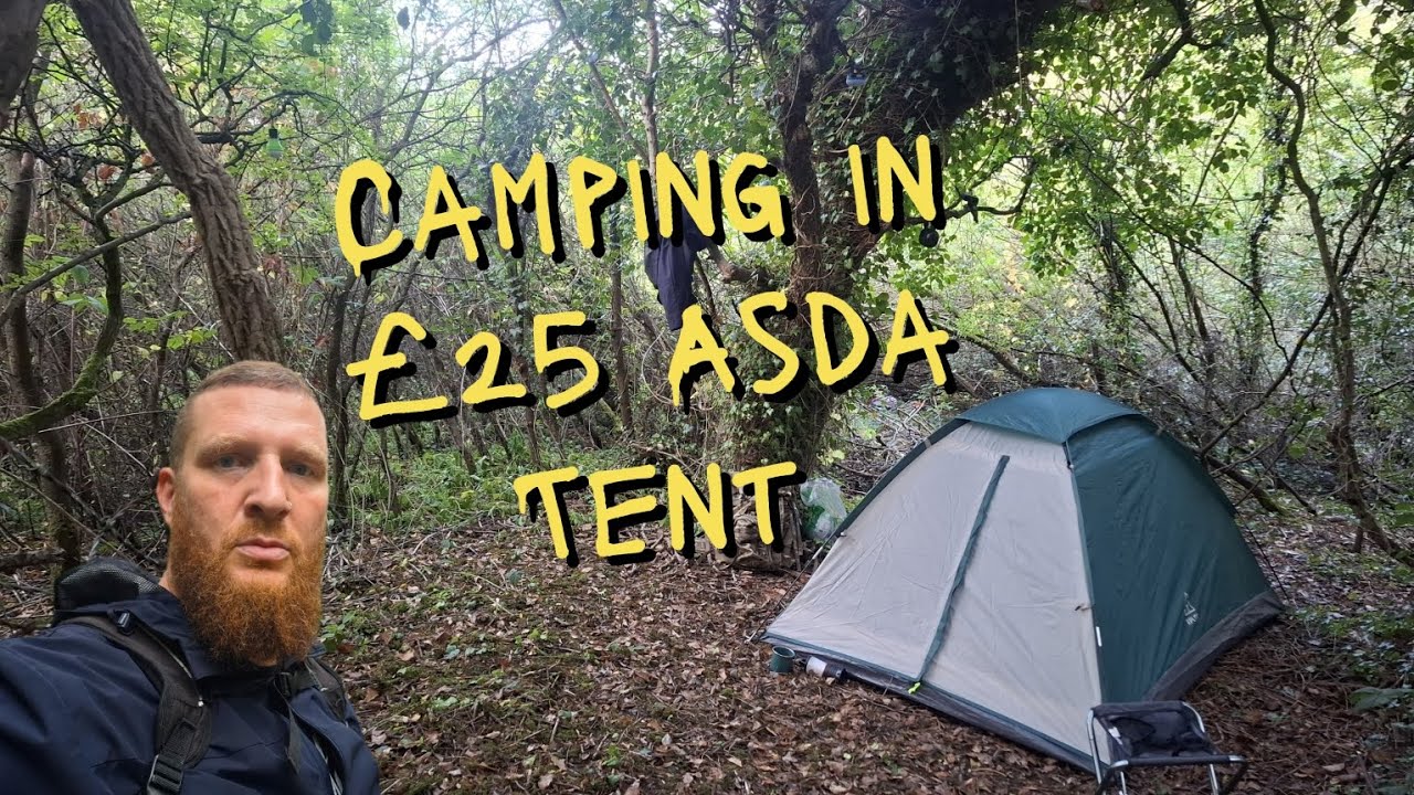 Woodland Camping In A £25 Asda Tent. - YouTube