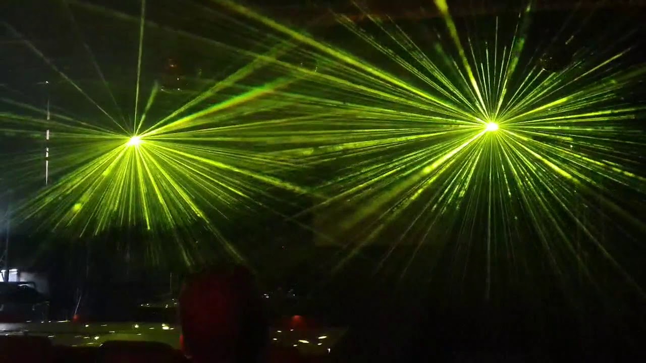 Opt Yellow laser lights - ST-Y2 - YouTube