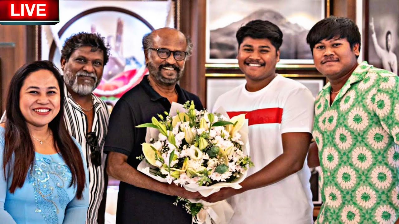 BREAKING: Rajinikanth meets Stunt Siva and his family | Jailer movie ...