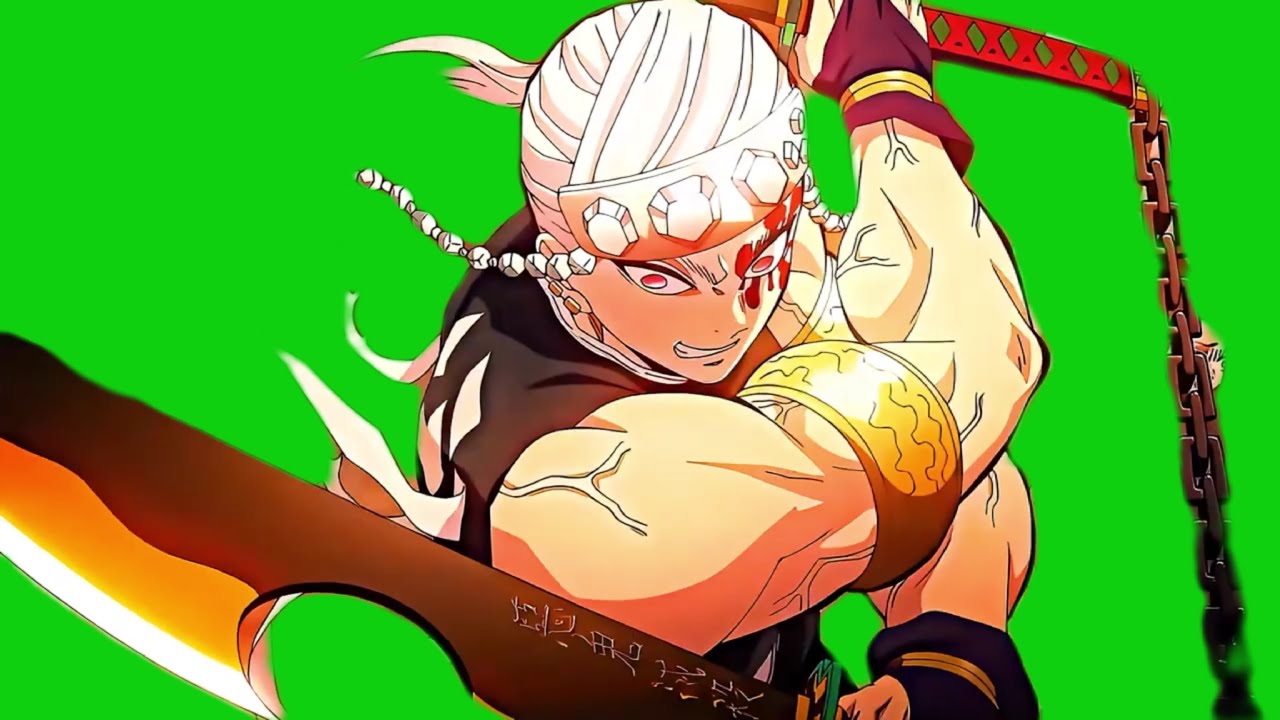 Tengen Uzui Green Screen Clips for Editing | Demon Slayer - YouTube