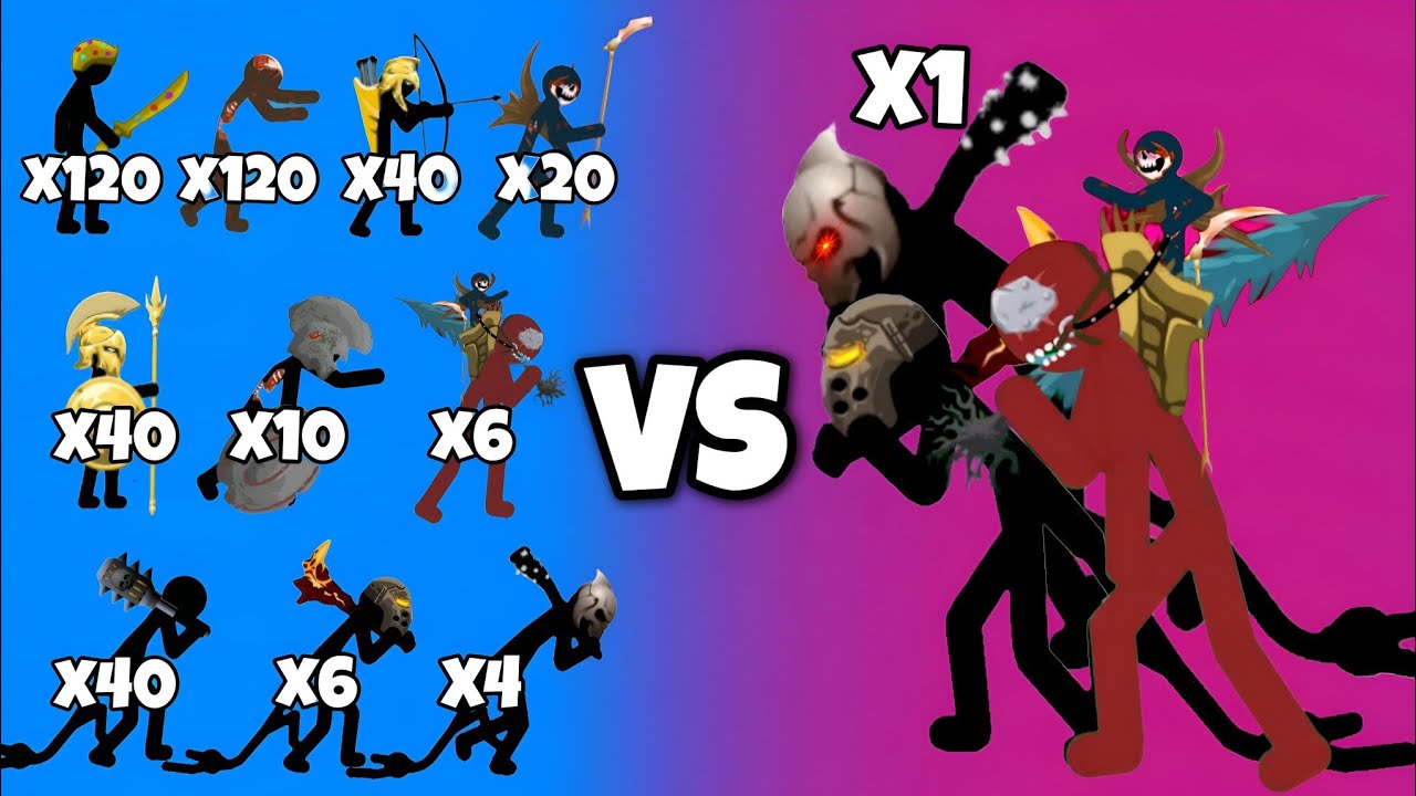 All Stick figures vs final boss-giant leader_kia giant || stick_war ...